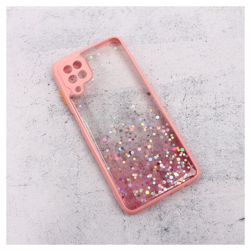 Maskica Frame Glitter za Samsung A125F Galaxy A12 roze