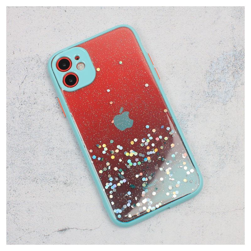 Maskica Frame Glitter za iPhone 11 6.1 mint