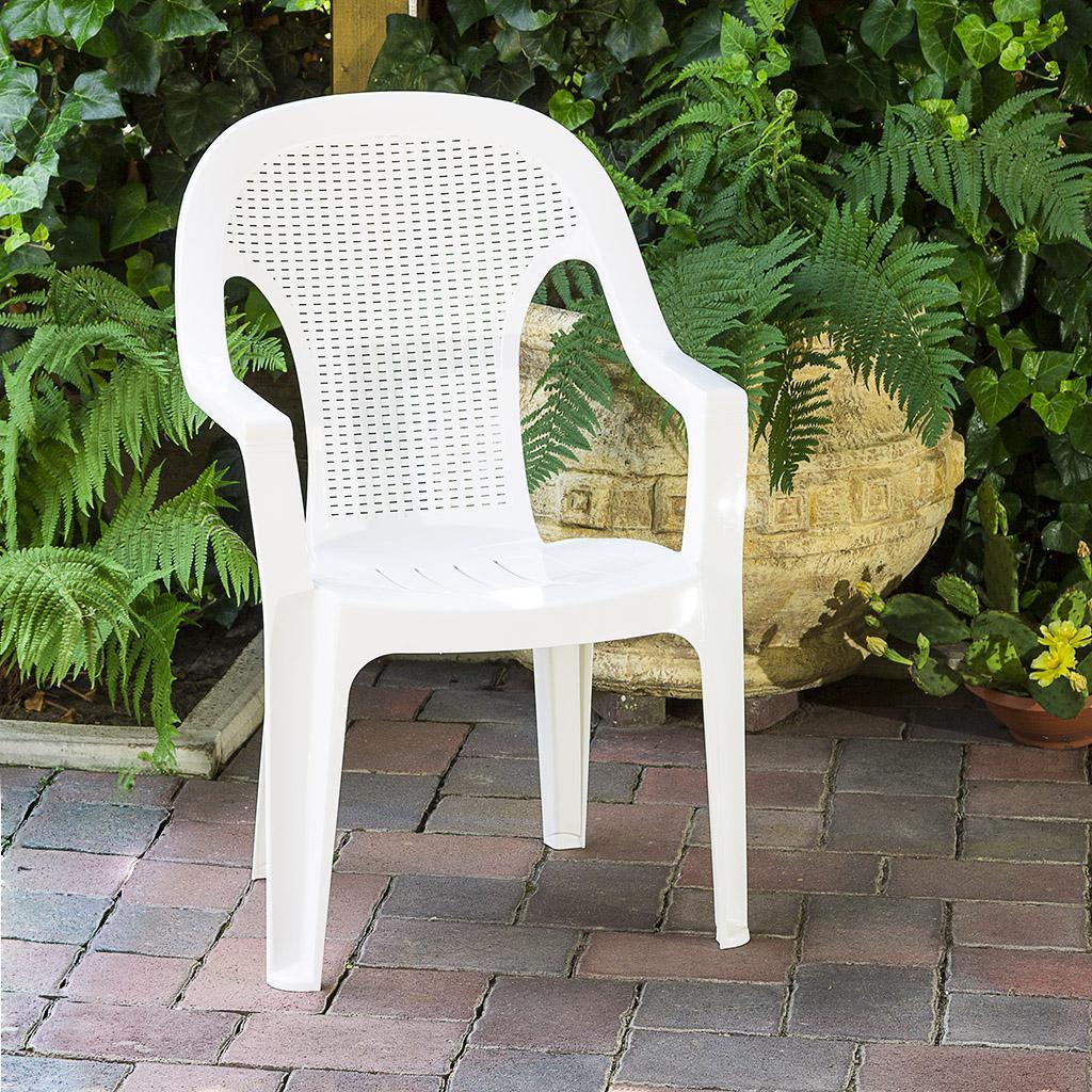 Baštenska stolica plastična visoki naslon