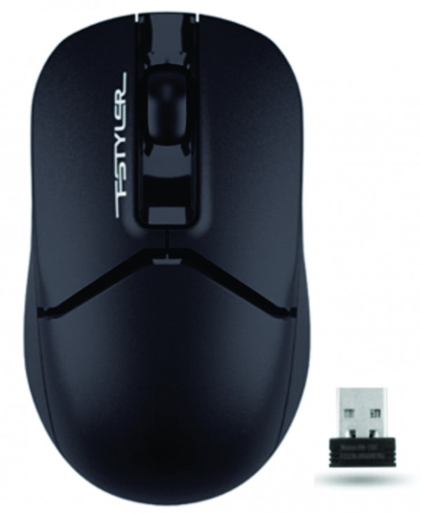 A4-FG12 BLACK A4Tech Fstyler V-Track bezicni opticki mis 2.4Ghz, 125Hz/1200Dpi, 108mm, USB Receiver