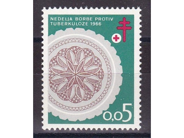Jugoslavija 1966 TBC Tuberkuloza doplatna marka
