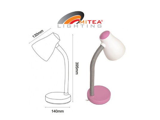 Mitea stona lampa, 1x15W, E27, roze, M1000