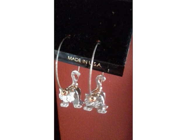 Minđuše 3D MAČKE/TIGROVI Fashion Earrings made in USA