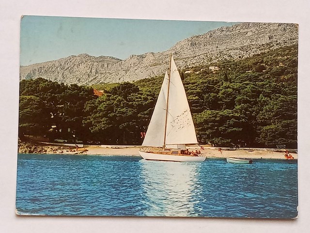 Brela - Čamac - Hrvatska - Putovala 1973.g -