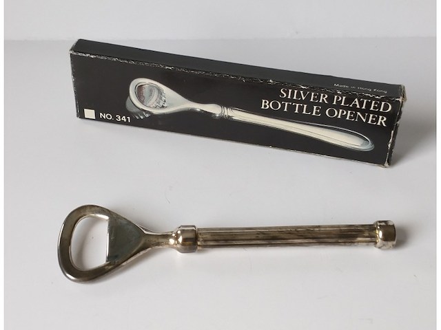 otvarač SILVER PLATED BOTTLE OPENER Made in Hong Kong