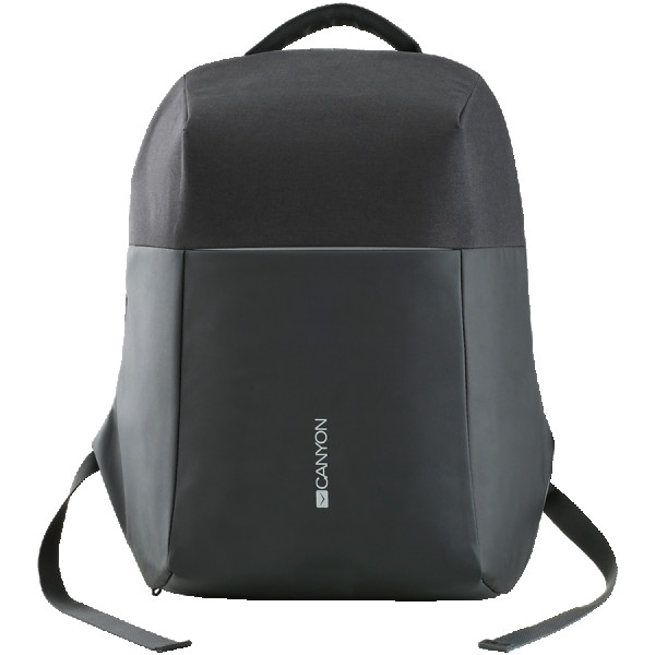 CANYON BP-9 Anti-theft backpack for 15.6 laptop, material 900D glued polyester and 600D polyester, black, USB cable length0.6M, 400x210x480