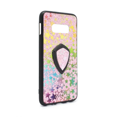 Futrola - maska Colorful Star za Samsung G970 S10e + holder pink