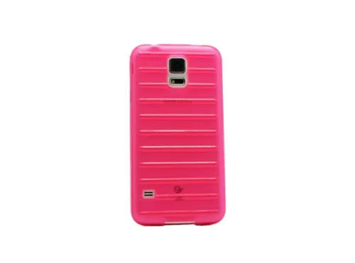 Silikonska futrola - maska Rib za Samsung I9600 S5/G900 pink