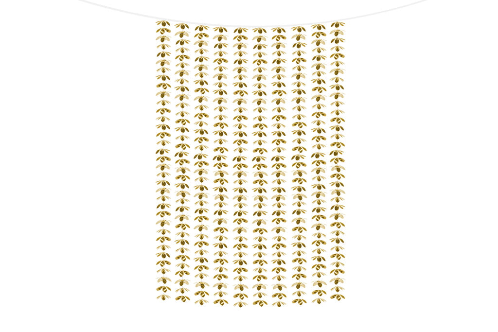 Zlatni cvetovi zavesa – 100x210cm