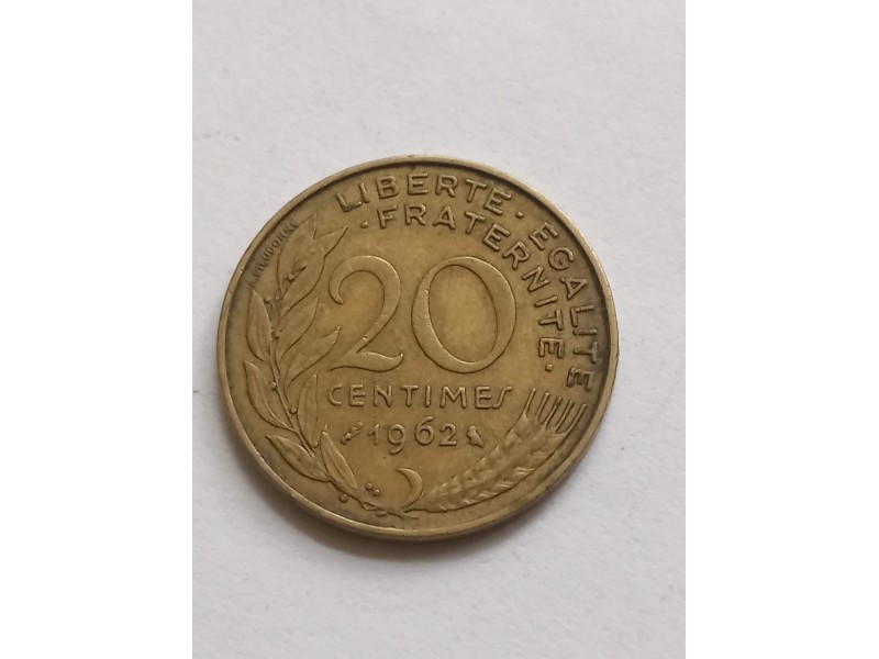 20 Centimes 1962.g - Francuska -