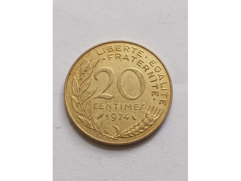 20 Centimes 1974.g - Francuska -