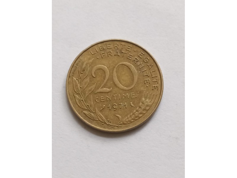 20 Centimes 1971.g - Francuska -