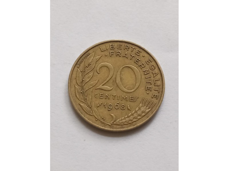 20 Centimes 1968.g - Francuska -