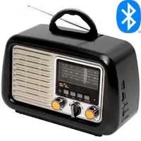 Prenosni multimedijalni retro FM radio prijemnik BT USB Mp3 RRT2B