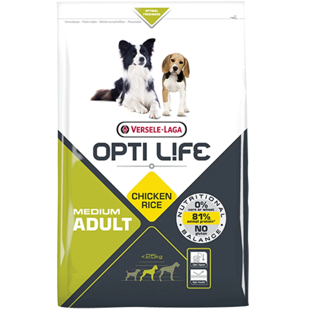 Opti Life hrana za pse Adult Medium 12.5kg