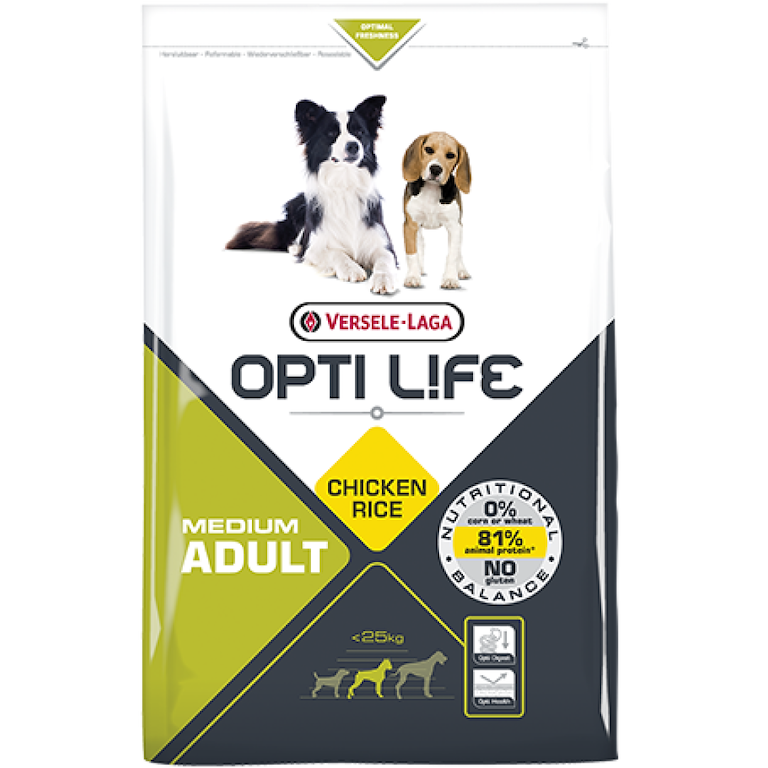 Opti Life hrana za pse Adult Medium 12.5kg