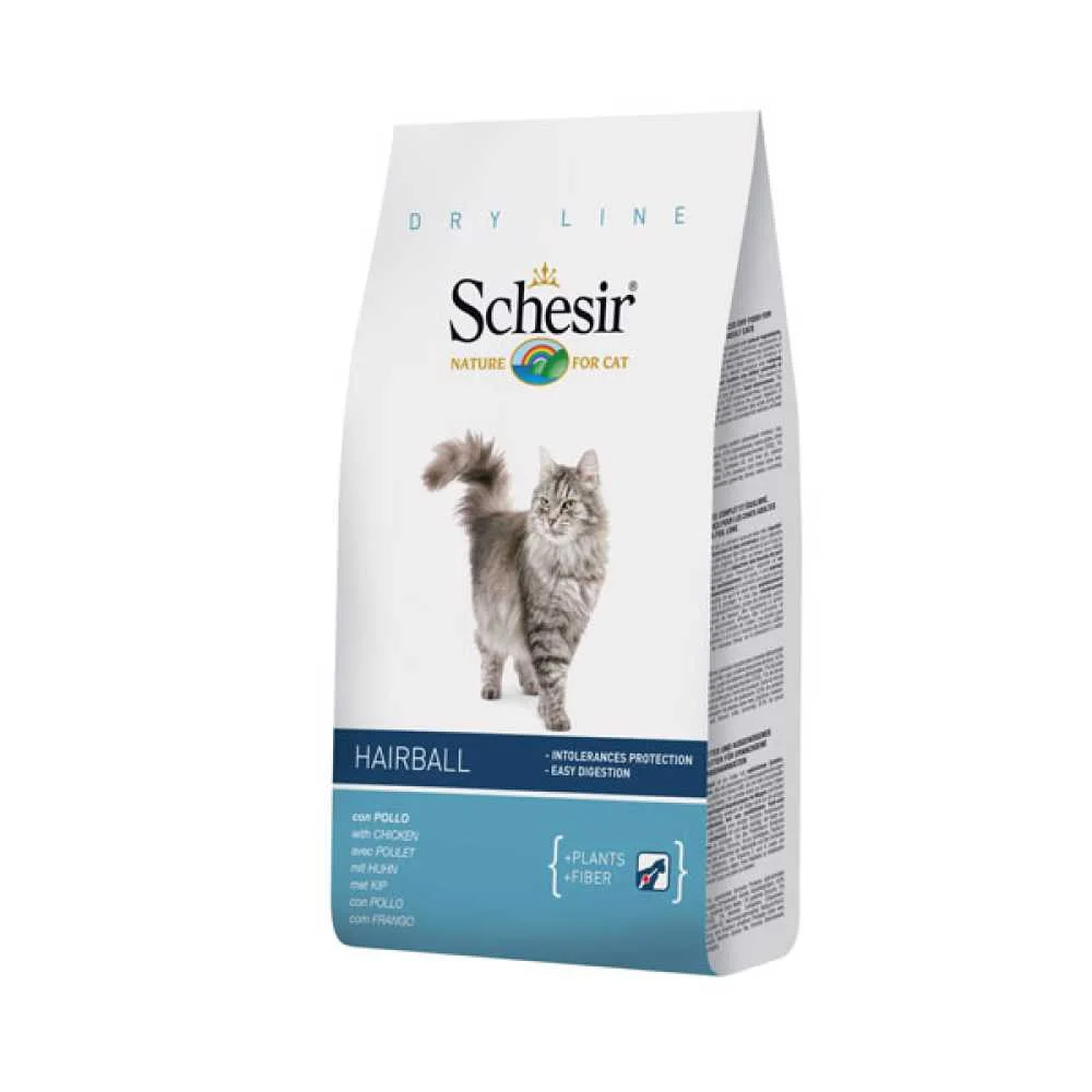 Schesir dry hrana za mačke hairball care (dugodlake mačke) 1.5kg