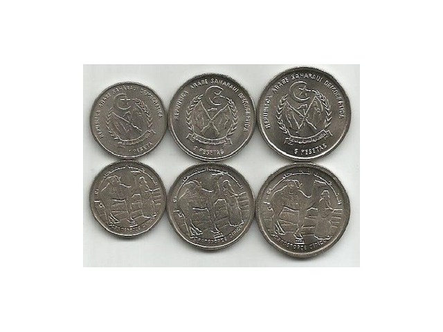 West Sahara 1 - 2 - 5 pesetas 1992. UNC