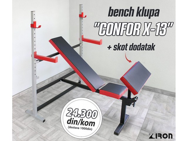 Bendž klupa / Bench klupa `CONFOR X-13` +skot