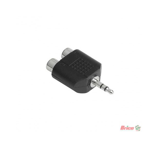 Adapter 2x činč (ženski) na 3.5mm stereo (muški)