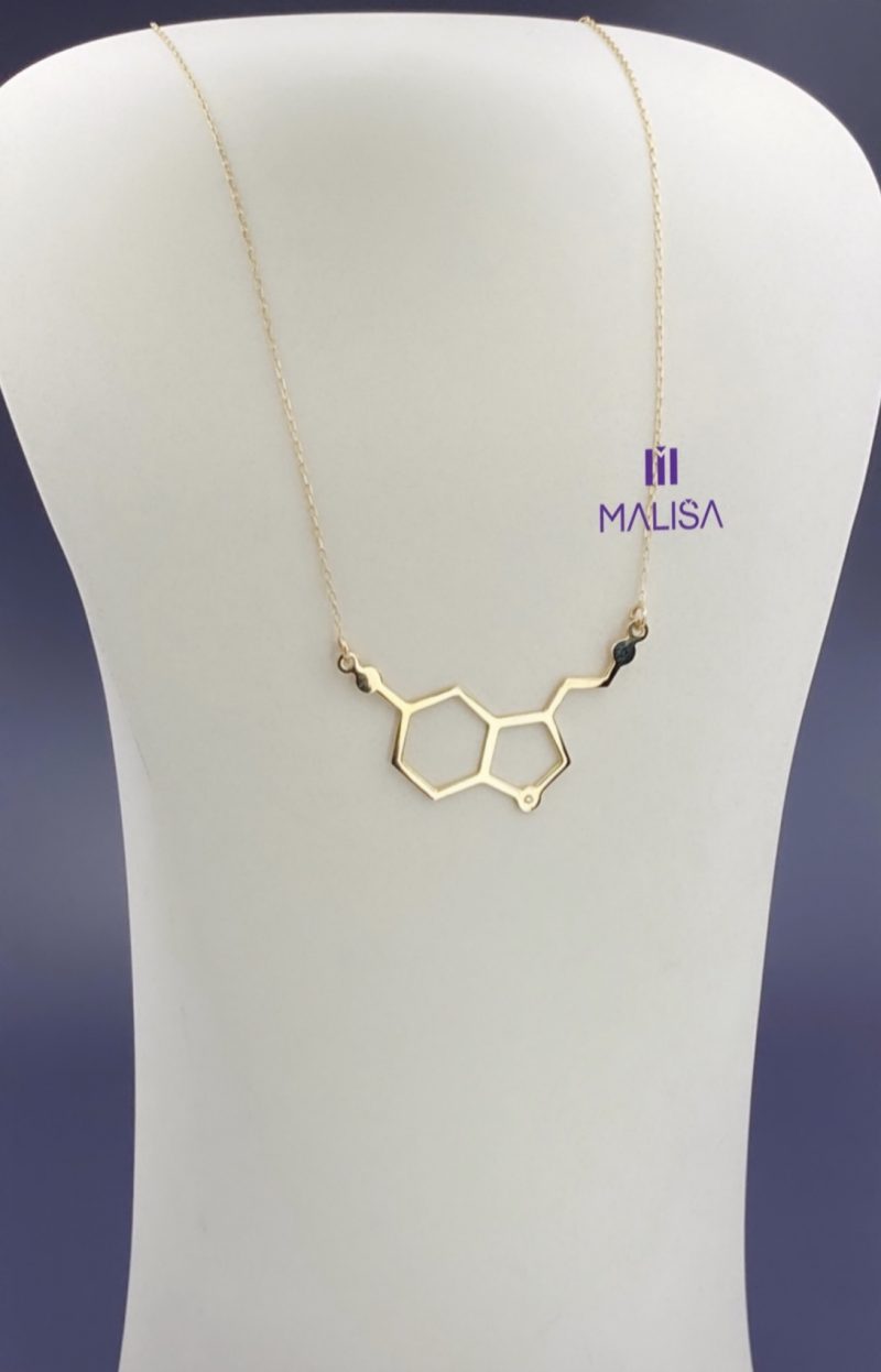 Zlatni lančić sa brilijantskim priveskom hormon sreće (serotonin)
