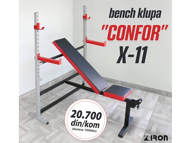 Bendž klupa / Bench klupa `CONFOR X-11` (bar holderi)