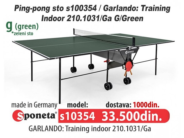 Ping-pong sto s100354 / Garlando 210.1031/Ga G/Green
