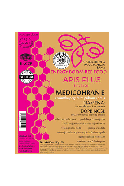 Enzimska pogača za prihranu pčela 1kg Medicohran E 10/1
