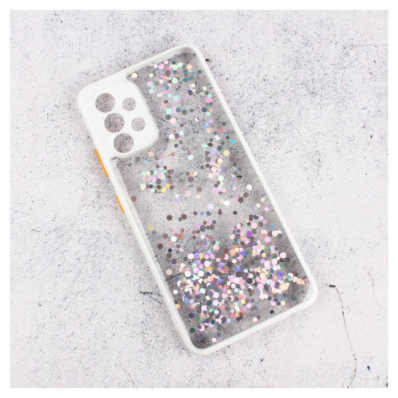 Maskica Frame Glitter za Samsung A325F Galaxy A32 4G (EU) bela