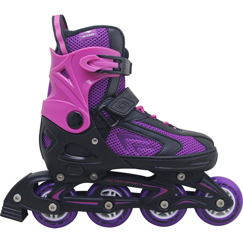 ROLER PW126B-10 BLACK/PINK/PURPLE M(37-40) alu ABEC5 PU ACTION 2021 PAR