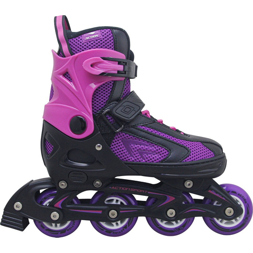 ROLER PW126B-10 BLACK/PINK/PURPLE L(40-43) alu ABEC5 PU ACTION 2021 PAR