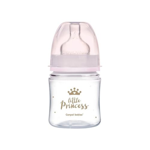 Canpol baby flašica 120ml široki vrat, pp - royal baby - pink