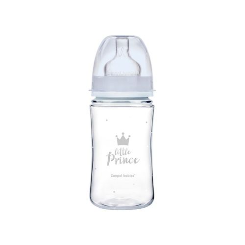 Canpol baby flašica 240ml široki vrat, pp - royal baby - plava