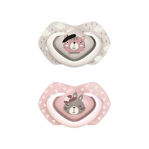 Canpol Babies Silikonska cucla 0-6m Bonjour Paris 2 kom 22/647 Pink