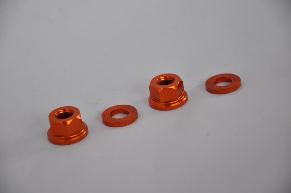 Kratke matice anodizirane 10mm aluminijumske oranž