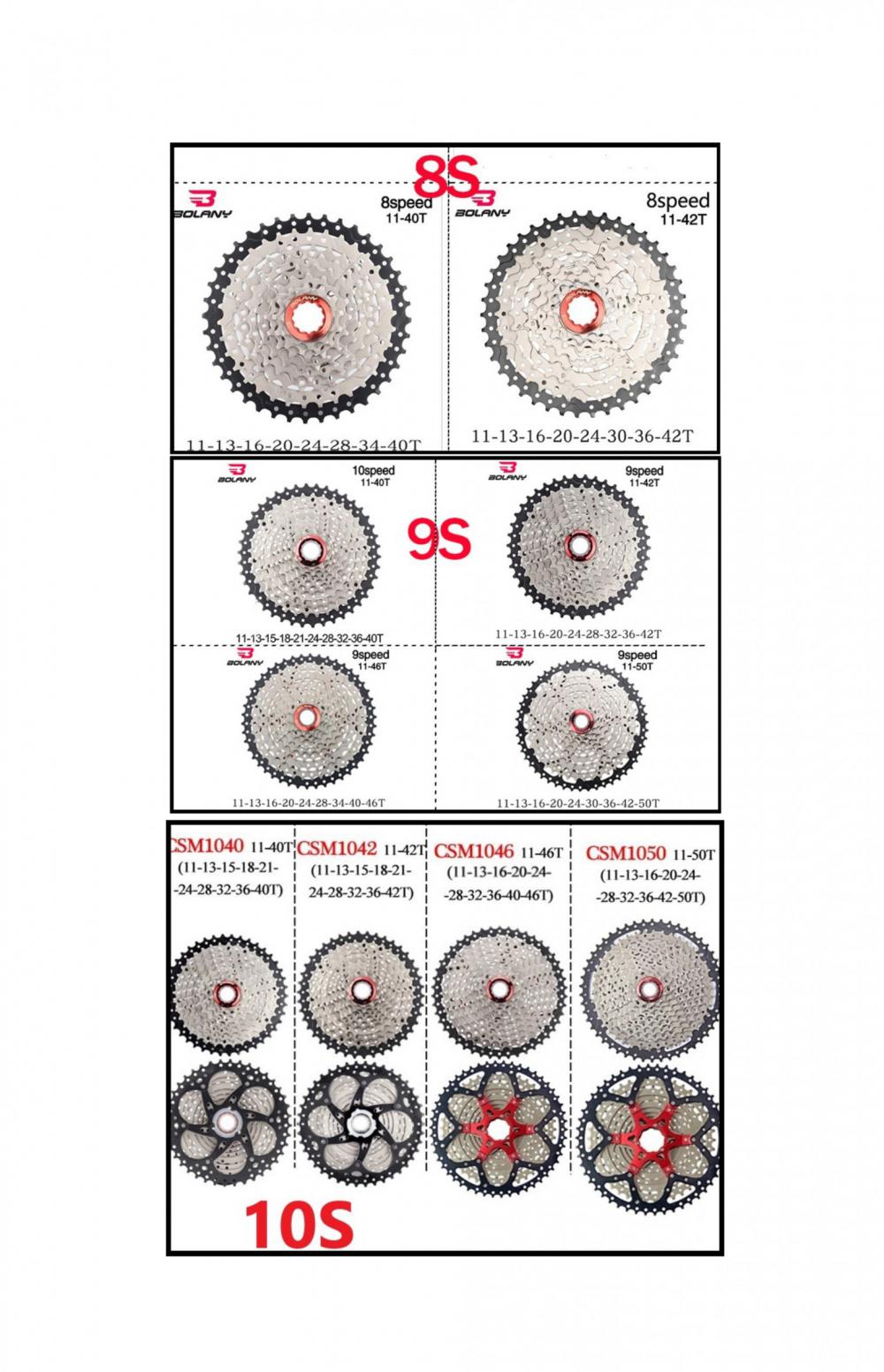 Wide Range kasete 8 9 10 brzina 11-40, 42, 46, 50