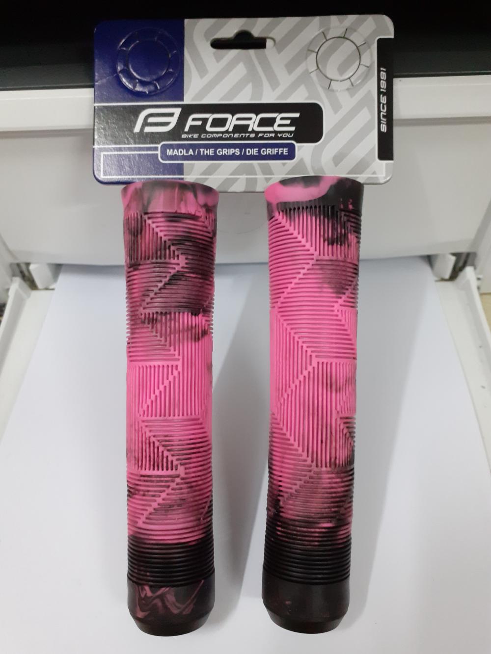 Gripovi FORCE gumeni crno-pink