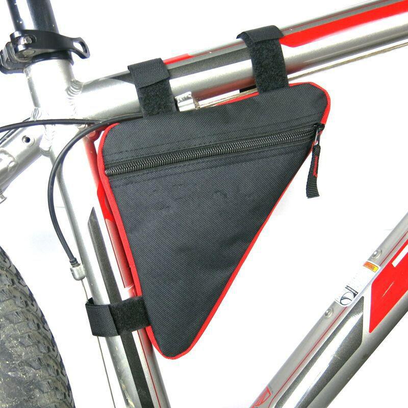 Torbica za bicikl trougao za ram crna - crvena