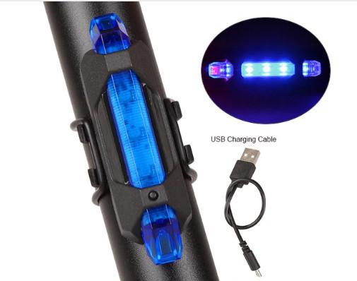 NOVO LED plavo svetlo za bicikl, USB punjenje