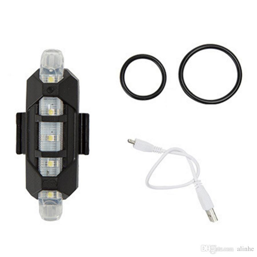 NOVO, USB vodootporno LED svetlo za bicikl ,Belo,1