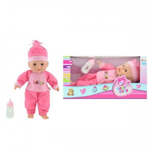 Lutka beba sa flašicom 30cm roze 020243