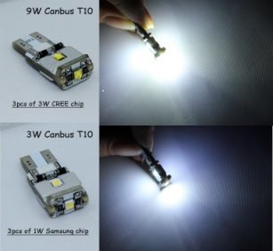 T10 9W CREE CANBUS
T10 9W CREE