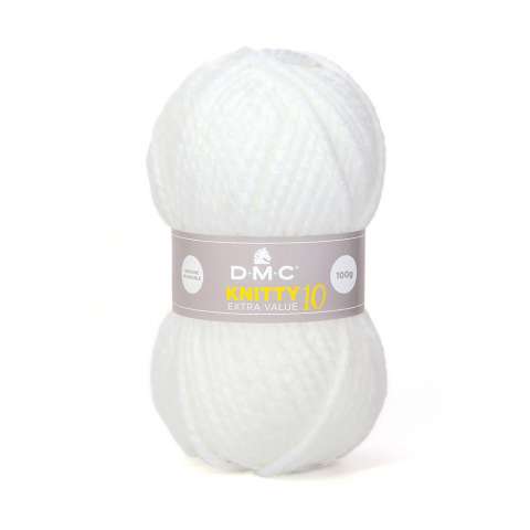 DMC KNITTY 10 BELA 100gr, dužina 82m