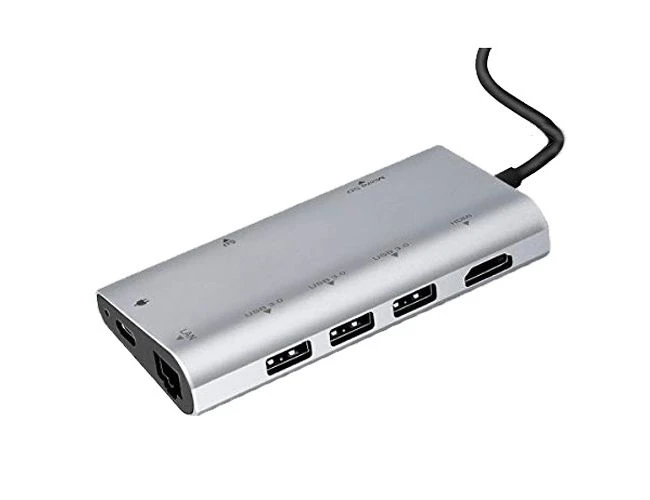 RED adapter USB C na HDMI+3xUSB 3.0+SD+CR+RJ45+USB C