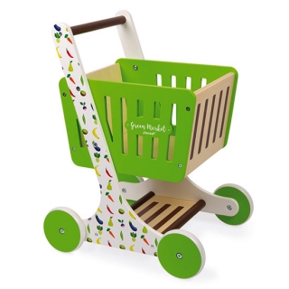 Janod Green market – Drvena kolica za kupovinu