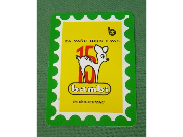 Bambi Požarevac Plazma, džepni kalendar za 1983.