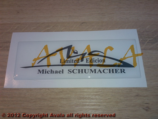 Stiker 150x50mm "Michael Schumacher" beli *10902461*