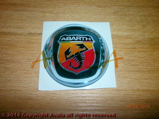 Stiker okrugli 80mm "Abarth" (novi znak) *10902375*