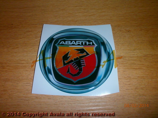 Stiker okrugli 95mm "Abarth" (novi znak) *10902465*