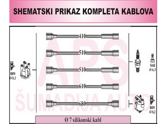 Kablovi za svećice silikonski *11001760*